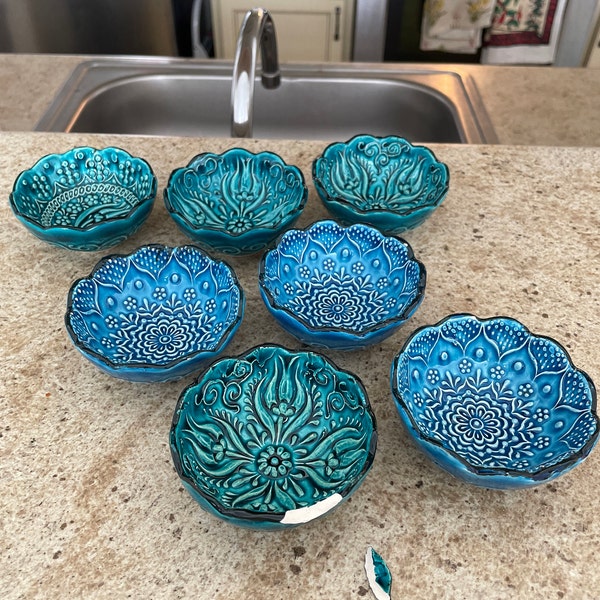 Ceramic Mini Pinch Bowls 6 PCS Small Bowls for Dipping - Cooking Prep ...