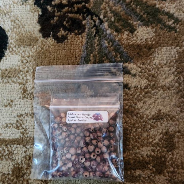 32" Navajo Ghost Spirit Beads Cedar Juniper Berry Necklace - Ghost ...