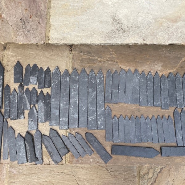 Handmade Slate Markers / Labels Packs of 10. Any Order Can Be Made ...