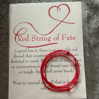 Red String of Fate Couple Bracelet Set With Card / Kabbalah Red Thread ...