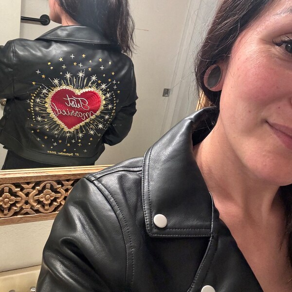 Personalised Bridal Wedding Jacket BESPOKE Design Service Embroidered ...