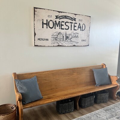 Personalized Farm Sign Modern Farmhouse Wall Decor Custom Family Name ...