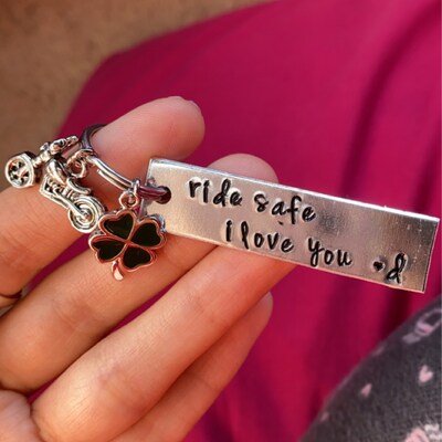 Ride Safe I Love You, New Driver Gift, Drive Safe Keychain, Engraved ...