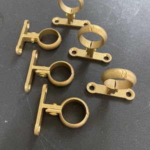 Solid Brass Pipe Mount Fixing Bracket Steam Punk Industrial Copper 1/2 ...