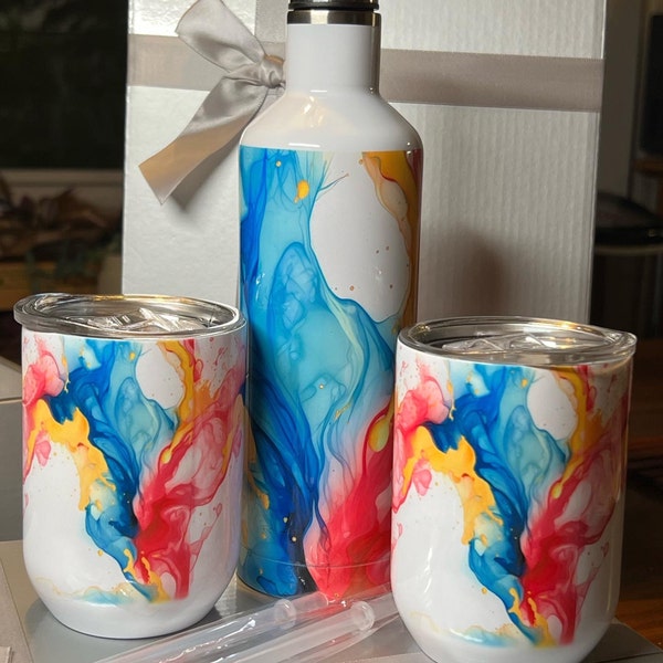 12 Oz Wine Set Tumblers Sublimation Design, Instant Download Wine Gift ...