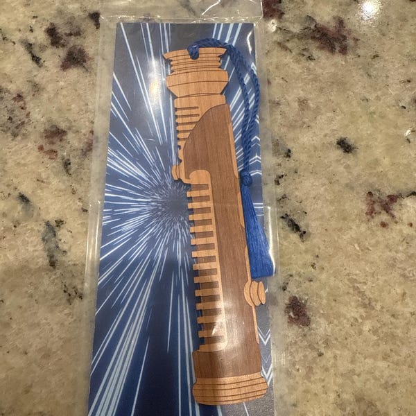 Star Wars Qui Gon Jinn Lightsaber Bookmark With Tassel - Laser Engraved ...