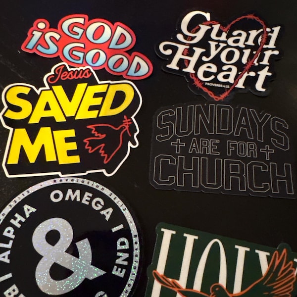 24 Christian Stickers | Christian Sticker Pack | Faith Stickers ...