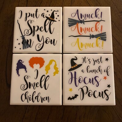 Hocus Pocus Coaster Set I Smell Children Its Just a Bunch of Hocus ...