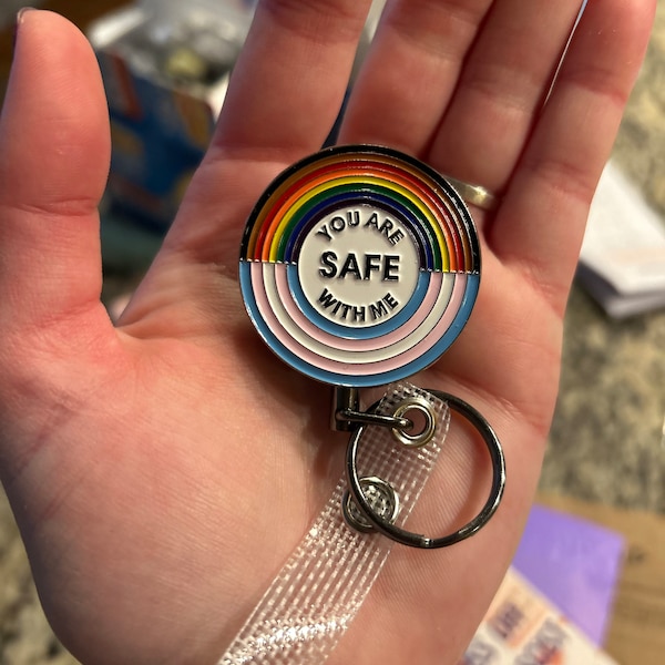 You Are Safe With Me Badge Reel - Etsy