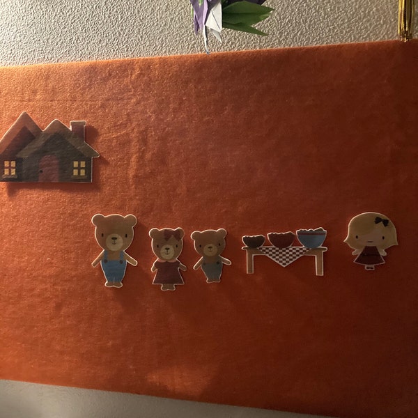 Goldilocks and the Three Bears Felt Board Story 1 // Flannel Board ...