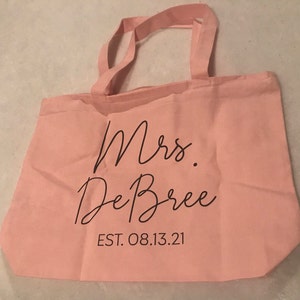 BRIDE Tote Bag, Personalized Bride Bag, Wedding Gift, Bridal Shower ...