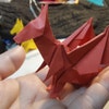 Handmade Red Paper Origami Dragon - Etsy