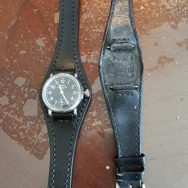 Leather Full Cover Bund Strap, Bund Watch Band 16mm 18mm 20mm 22mm 24mm ...