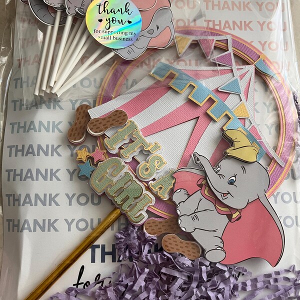 Dumbo Cake Topper/ Dumbo Baby Shower/dumbo Baby Shower Decor/dumbo ...