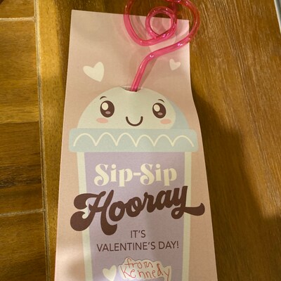 Silly Straw Valentine Printable Cards, Crazy Straw Classroom Valentines ...