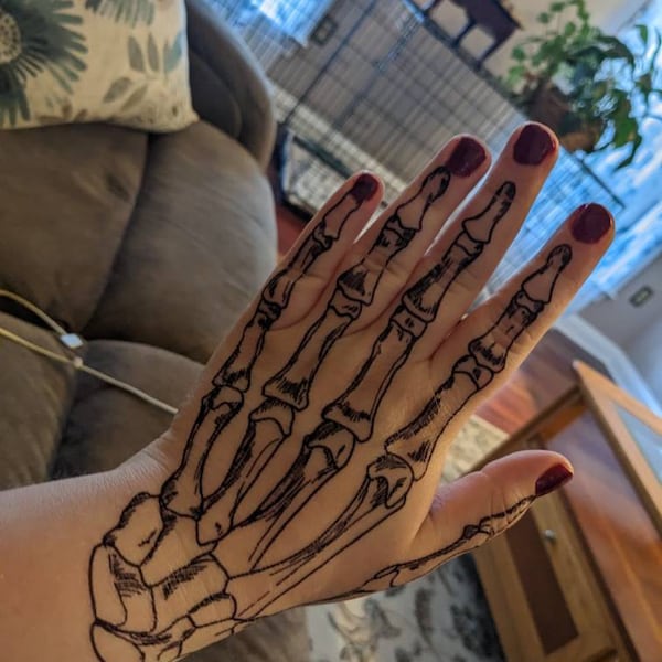 Coco Skeleton Hands Temporary Tattoos for Cosplay. Skull - Etsy