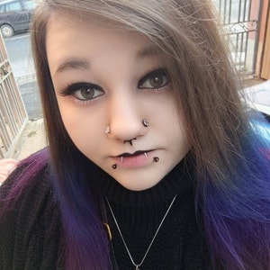 16G Implant Titanium Spike Hinged Segmet Septum Ring, Triple Spikes ...