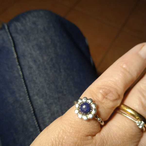 Copper Ring With Pure Silver Balls, Handmade Silver Babble Ring, Contemporary Mixed Metal Ring ...