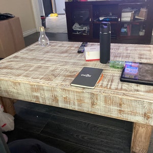 Rustic Coffee Table Farmhouse Coffee Table Whitewashed - Etsy