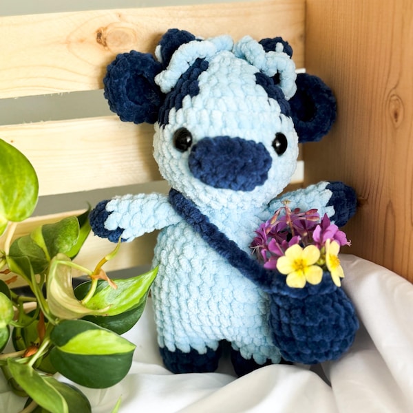 8 in 1 Crochet Pattern | Berry Cows, Amigurumi Crochet Cow, Crochet ...