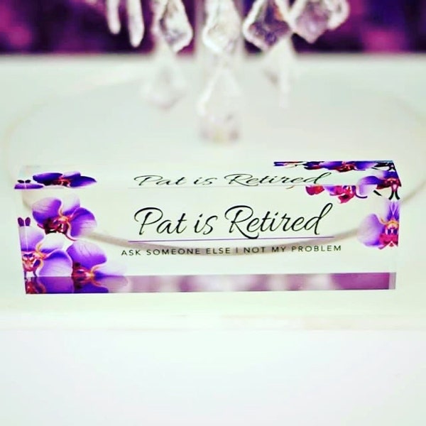 Personalized Desk Name Plate| Daisy Design Office Desk Decor on Clear ...