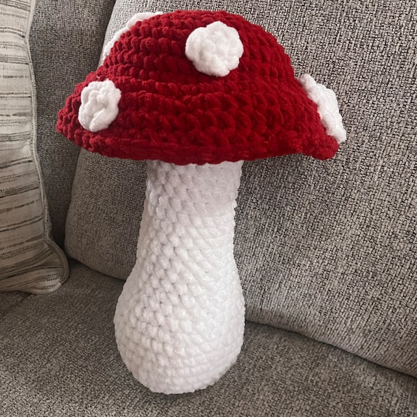 Giant Mushroom Crochet Pattern PDF Jumbo Plush Mushroom Pattern Large ...