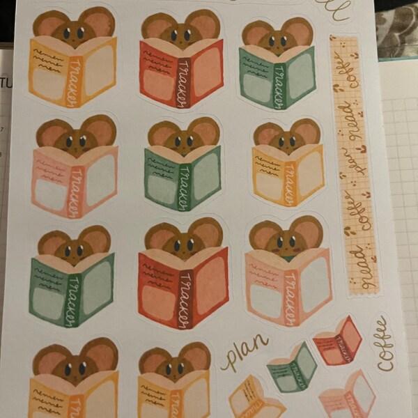 Pastel Habit Tracker Sticker Sheet for Journals & Planner Deco Sticker ...