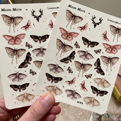 MOON Moth Planner Sticker Sheet - Etsy
