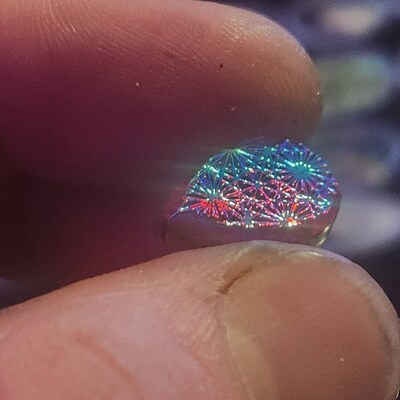 TWO 2 Pressed Glass Snowflake Compass Rose Cabochon Cab Golden Shadow ...