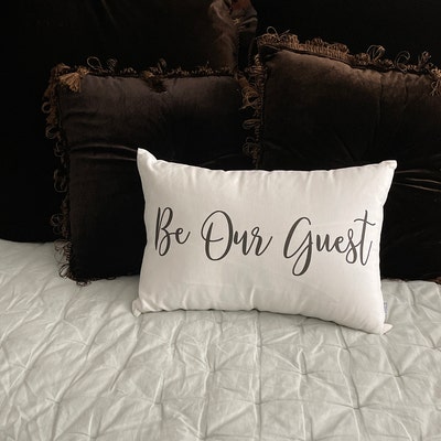 Be Our Guest Pillow Personalized Pillows Custom Monogrammed Pillow ...