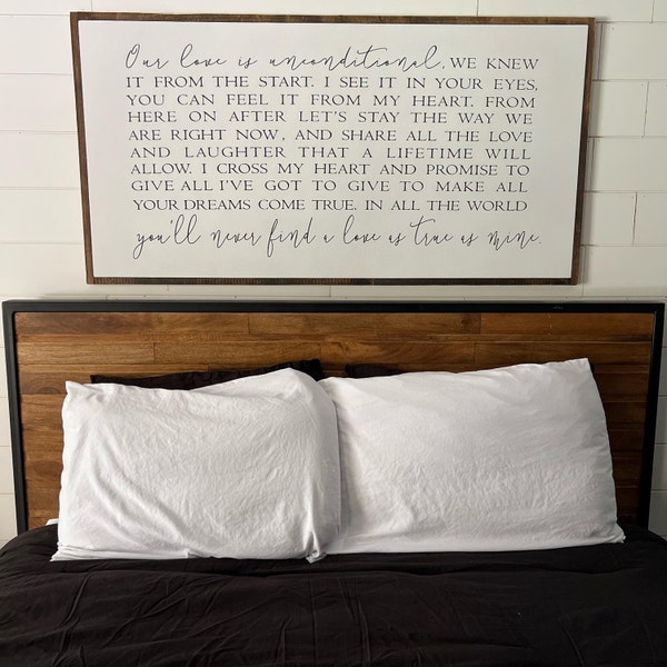I Cross My Heart Sign- Love Wood Sign- Anniversary Gift- Large Wood ...