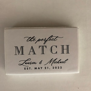 Custom Wedding Matches SET OF 50 Custom Matches the Perfect Match ...