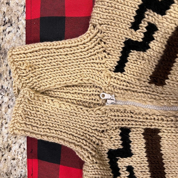 Big Lebowski Cardigan Dude Style Sweater Hand Knit Wool Cowichan Style ...
