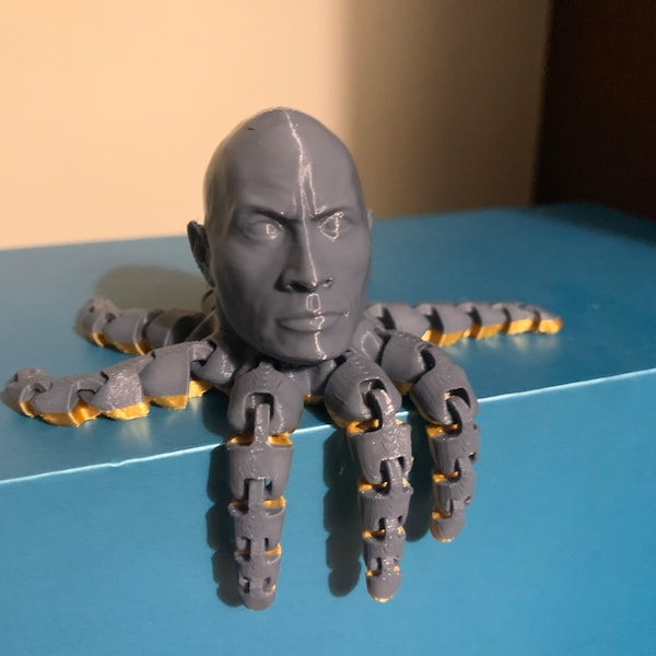 The Rocktopus, 3D Printed, Fidget Toy, WWE, Rocktopus Fidget, Octopus ...