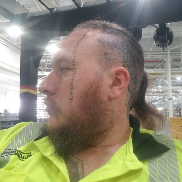 Ubbe Vikings Temporary Tattoo for Cosplayers. 2 Copies Vertical Line of ...