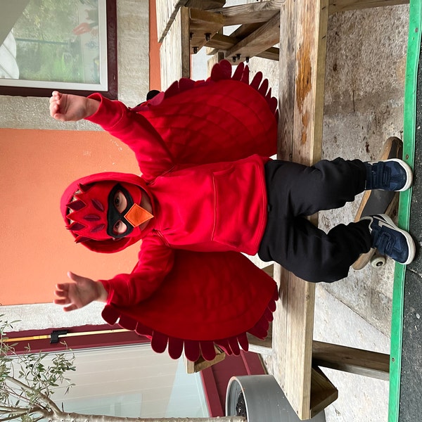 Cardinal Costume Set / Mask and Flappable Wings / Adult Cardinal ...