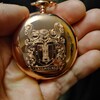 Family Crest Pocket Watch: 18k Rose Gold Plated, Custom Engraved - Etsy