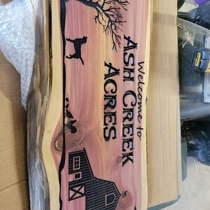 OUTDOOR Live Edge Cedar Wood Sign Custom Carved Sign Cabin - Etsy