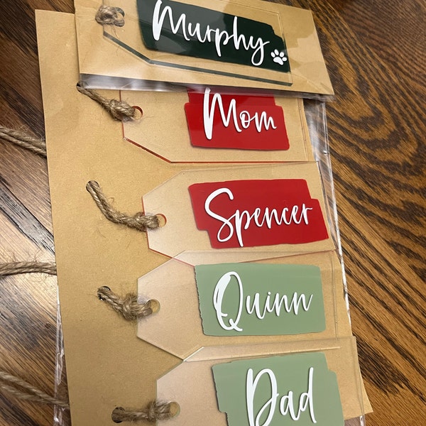 Stocking Tag | Acrylic Stocking Tag | Painted Acrylic Stocking Tag ...