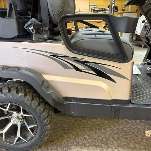 Two-tone Golf Cart Decals – Dual Color Racing Stripes - Etsy