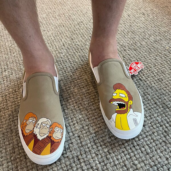 Homer Backing Into Bushes Vans - Etsy
