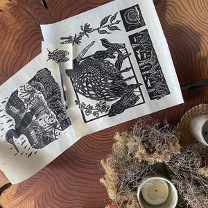 Mini Cicada Linocut Print - Etsy