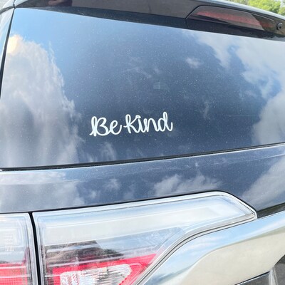Be Kind Car Decal, Be Kind Sticker, Laptop Sticker, Vinyl Decal, Be ...