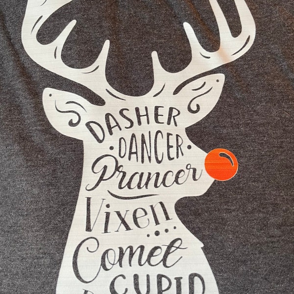 Santa's Red Nose Reindeers |dasher Prancer Vixen Comet Cupid Donne ...