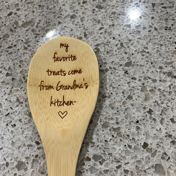 Grandma Wooden Engraved Spoon. Grammy’s Kitchen Spoon. - Etsy