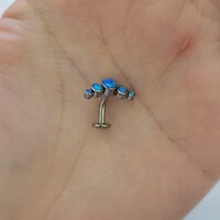 Marquise and Round CZ Butterfly Industrial/scaffold Bar - Etsy UK