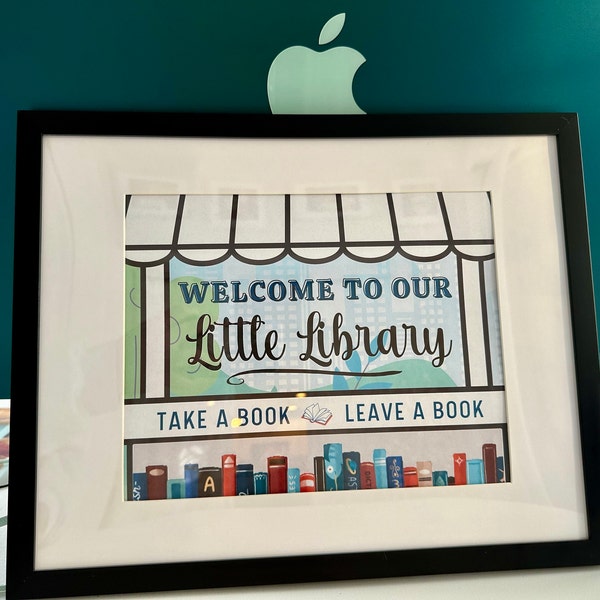 Little Library Printable - Welcome to Our Little Library School Library ...