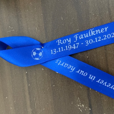 Any Colour Funeral Wreath Ribbon. Personalised Ribbon Only, for Your ...