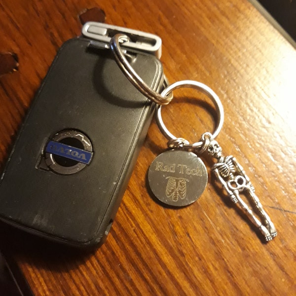 Rad Tech Keychain, Radiology, Graduation, Skeleton, Xray Tech, Caduceus ...