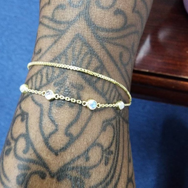 Cosmic Lover 14K Gold Bangle, Womens Gold Bangle With Moon and Suns ...